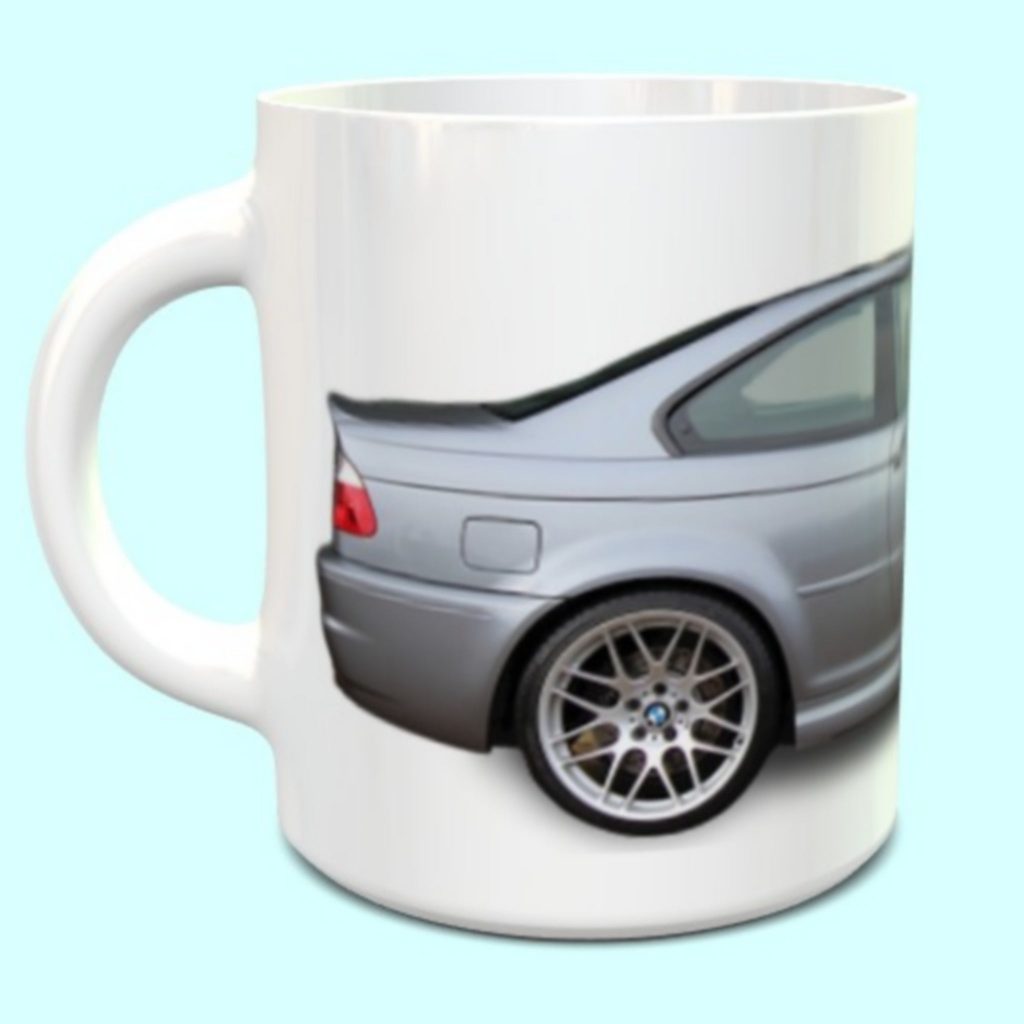 BMW M3 E46 CLS car mug in silver – Car Mugs | Pitstopbits the best ...