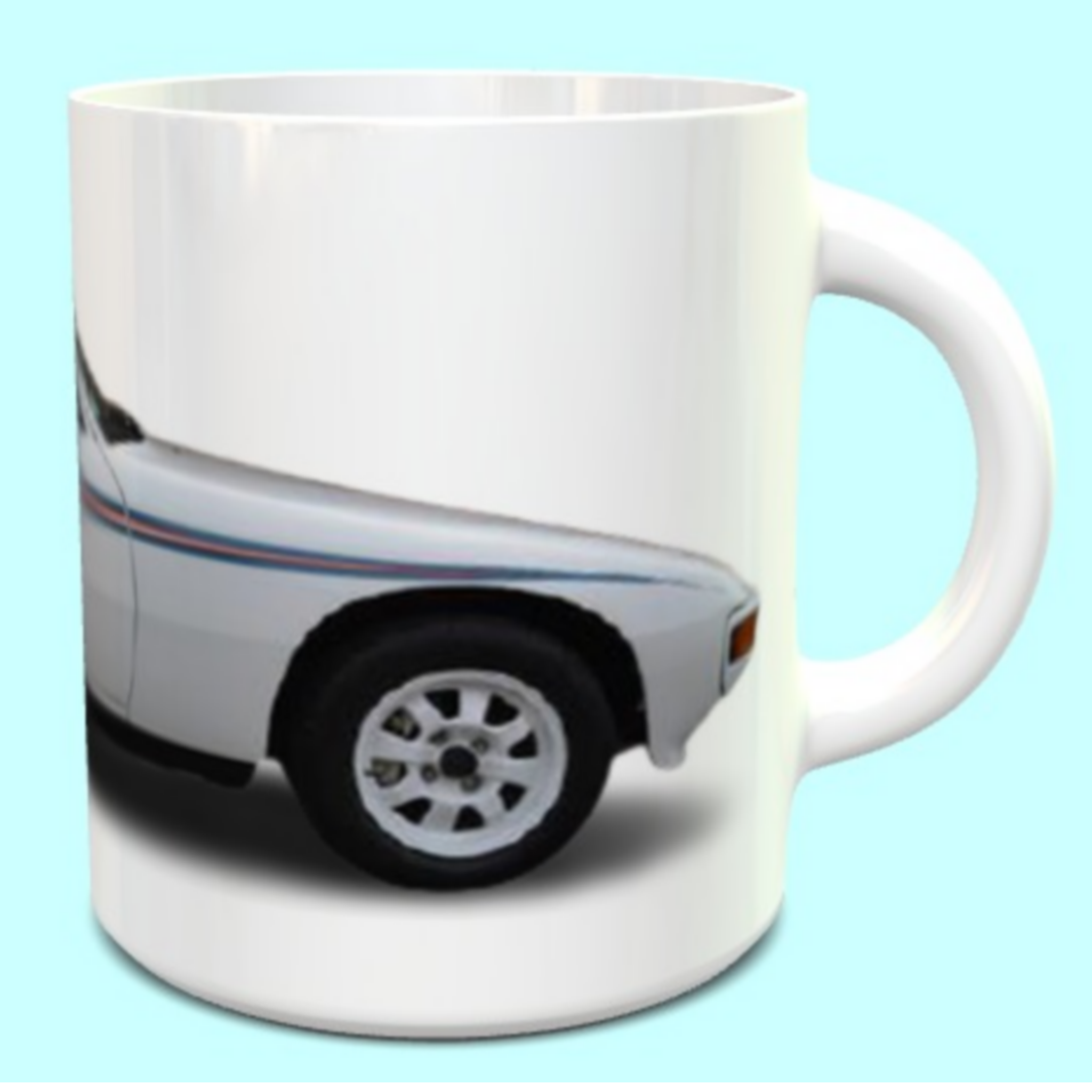 Porsche 924 car mug in Martini white – Car Mugs | Pitstopbits